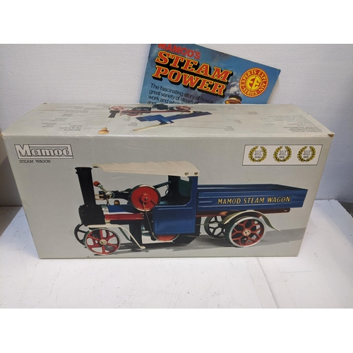 A boxed Mamod SW1 Steam Wagon in blue, white and red Location:8.1