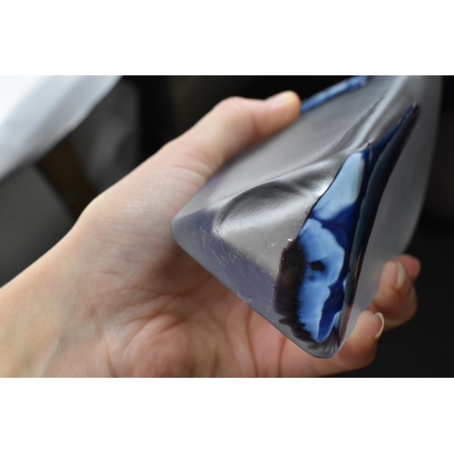 Anthony Wassell (contemporary) British two triangular shaped glass ...