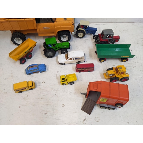 Tonka Toys and other model vehicles, and a collection of Britains ...