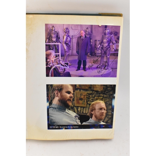 A Doctor Who album of autographs on photos, signed by several cast ...