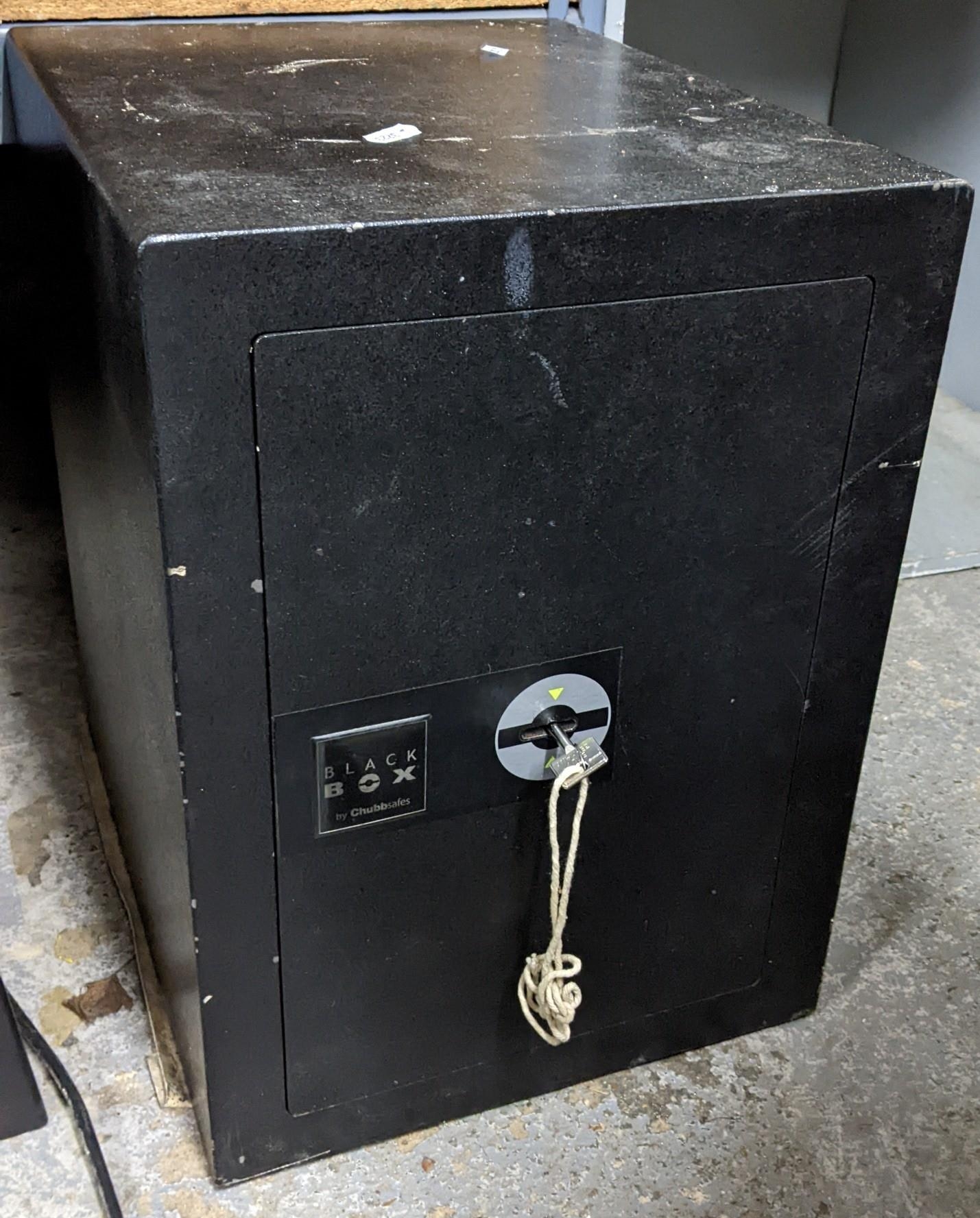 A Black Box Chubb safe, 44.5cm x 32cm Location:G
