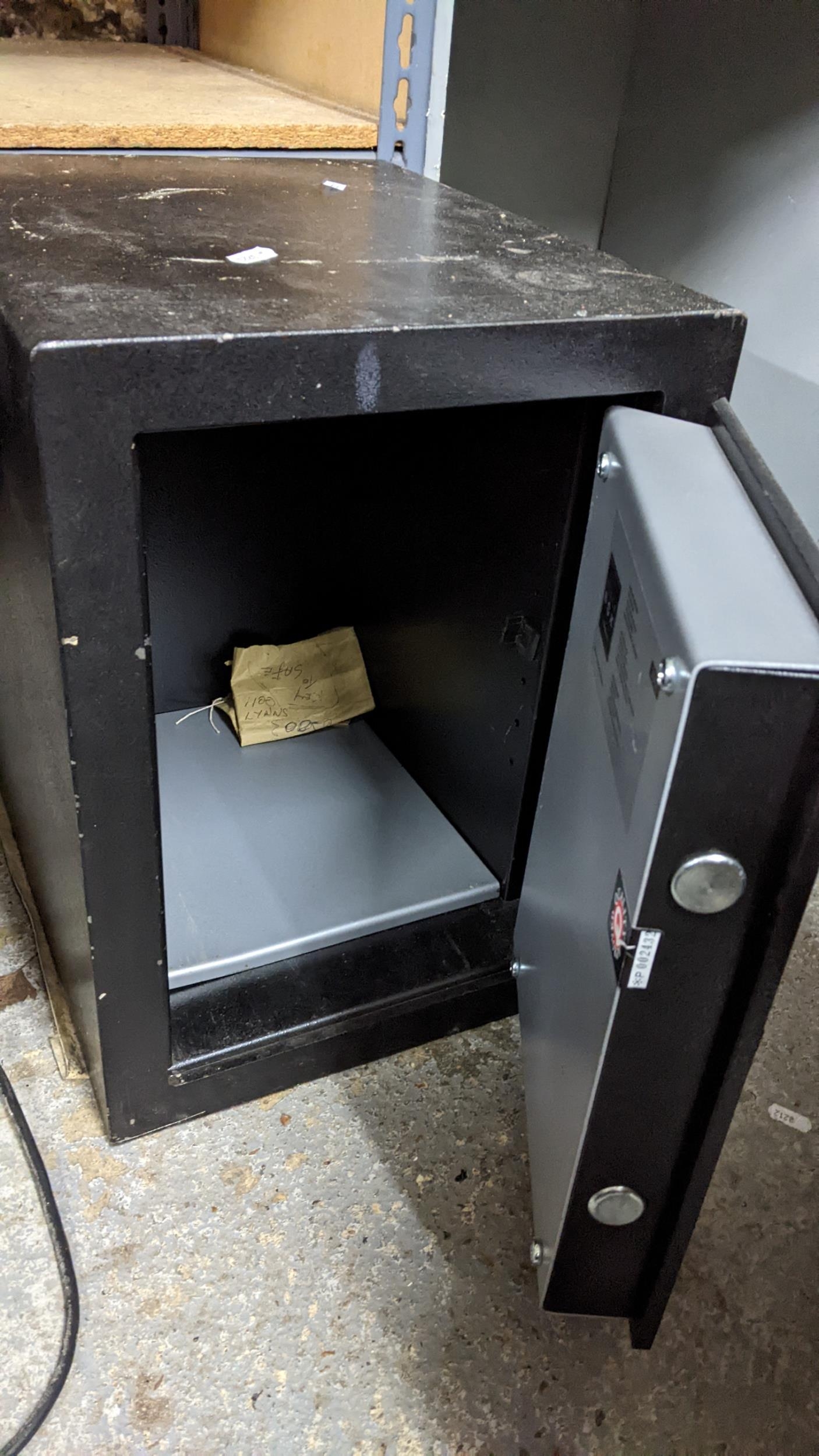A Black Box Chubb safe, 44.5cm x 32cm Location:G