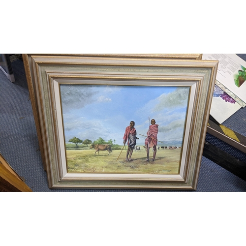 A collection of Fred Lloyd oil paintings to include one depicting a ...