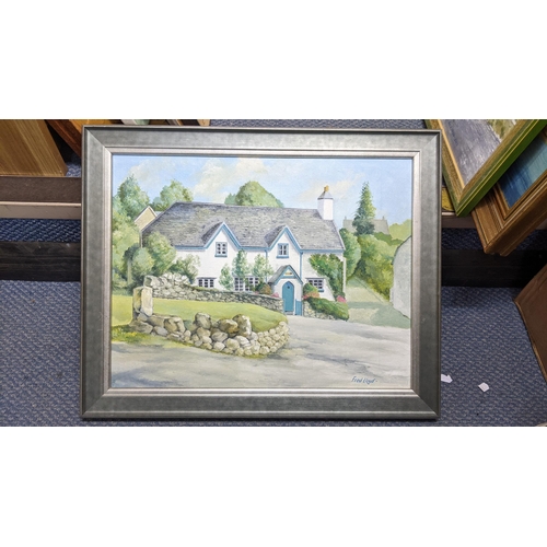 A collection of Fred Lloyd oil paintings to include one depicting a ...