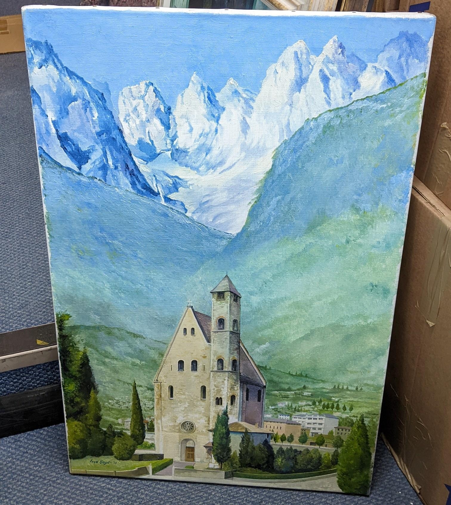 A collection of Fred Lloyd oil paintings to include one depicting a ...
