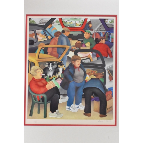 Beryl Cook (1926-2008) 'The Boot Sale' signed limited edition print, numbered 492/650, 39cm x 46.5cm