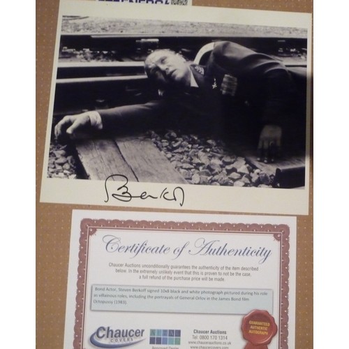 007 James Bond memorabilia with 7 signed photographs and COA includes ...