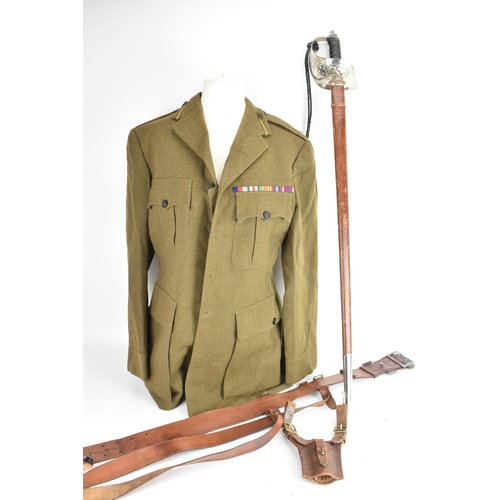 A George VI Pattern 1897 infantry officer's dress sword and brown ...