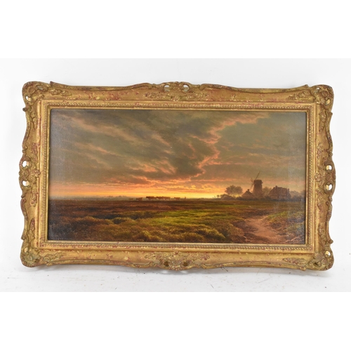 Arthur Gilbert (1819-1895) An oil on canvas entitled 'Evening After a ...