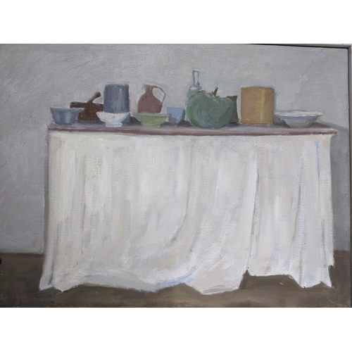 Charles MacCarthy (b1950) - Still Life with Pumpkin - depicting various ...