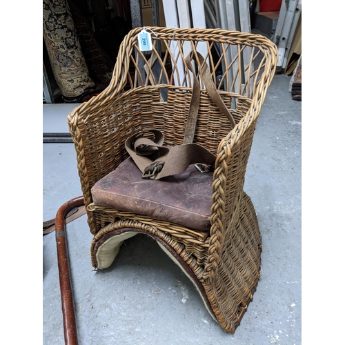 An Edwardian child's chair saddle for riding a small pony or donkey ...