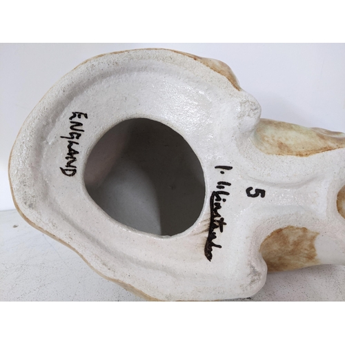 Two west German vases, a twin handled Kingston Pottery vase decorated ...