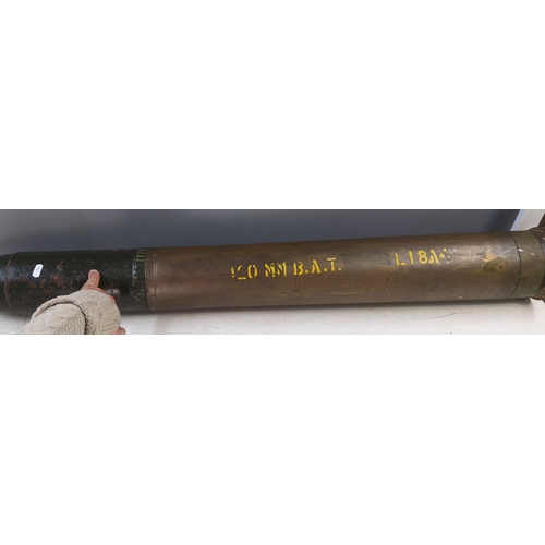 An early/mid 20th century 120mm Battalion Anti Tank Gun in a brass ...