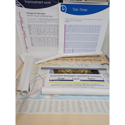A collection of GWR timetables to include Improvement Work posters ...