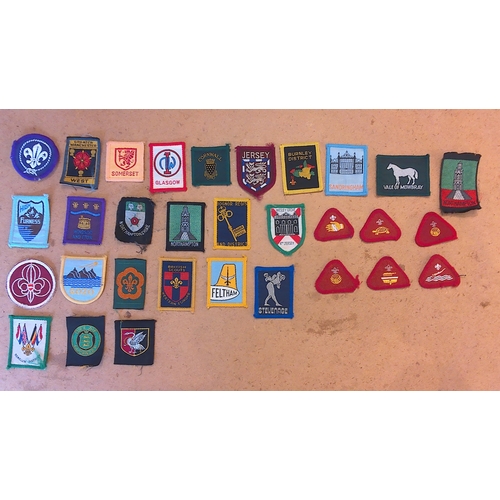 Box of boy scouts badges and memorabilia mainly Boy Scouts of America ...
