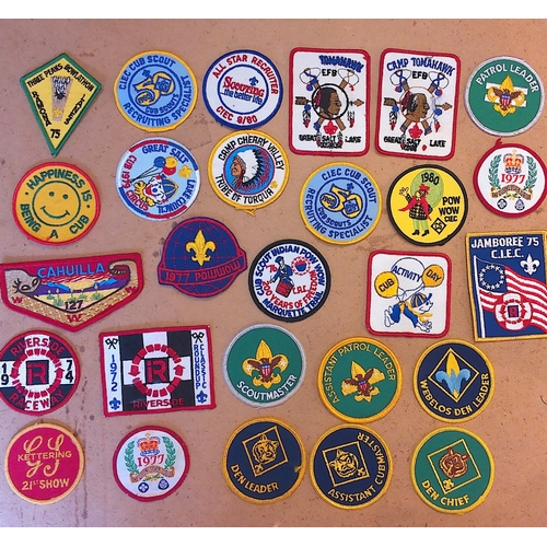 Box of boy scouts badges and memorabilia mainly Boy Scouts of America ...