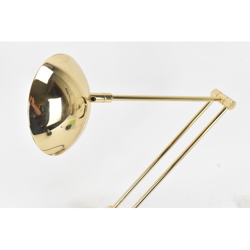 An Estiluz polished brass Anglepoise style desk lamp, having an ...