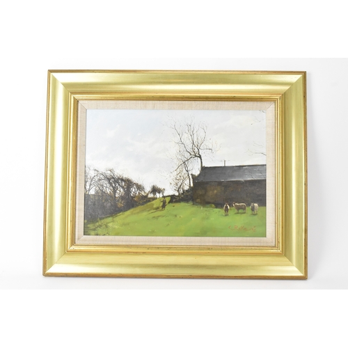 Charles Rake (B.1946) An oil on board entitled 'The Old Farm', signed ...