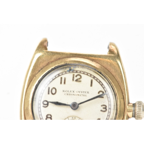 A Rolex Oyster Chronometer, manual-wind, gents, 9ct gold wristwatch ...