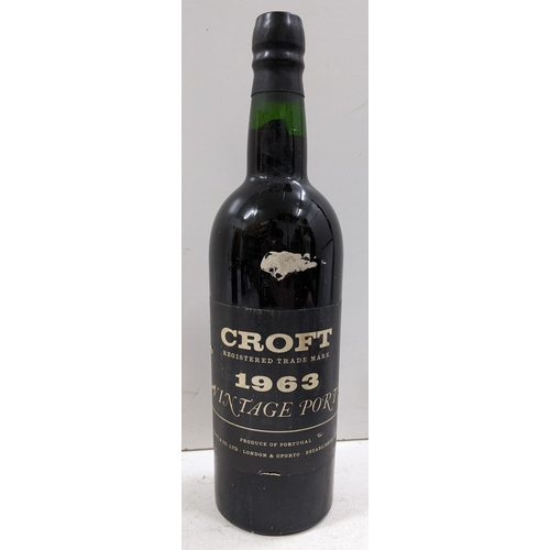 A bottle of Croft Vintage Port, 1963, bottled by Croft & Co. Ltd ...