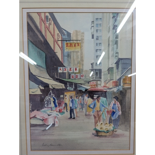 A collection of framed and glazed paintings and prints to include a ...