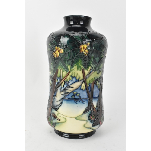 A Moorcroft pottery vase, seconds quality, in the 'Kiribati' pattern ...