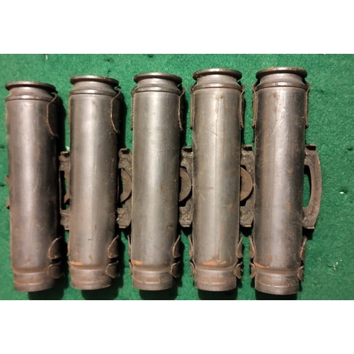 Mauser Bk-27 shell cases (5) with belt clips