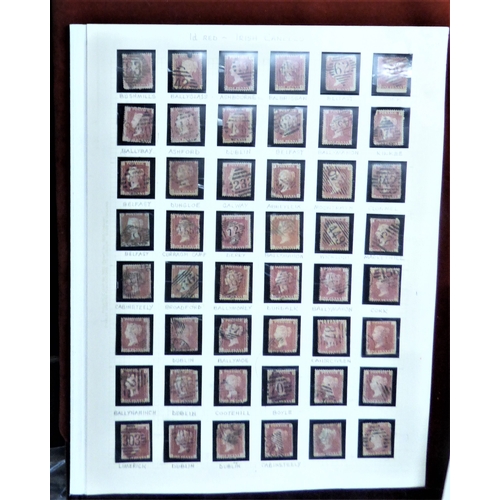 Ireland Postmark Collection on penny red issues, a collection of forty ...