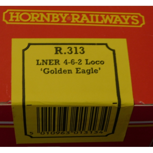 Hornby R313 LNER 4-6-2 Loco 'Golden Eagle'. Mint in box.