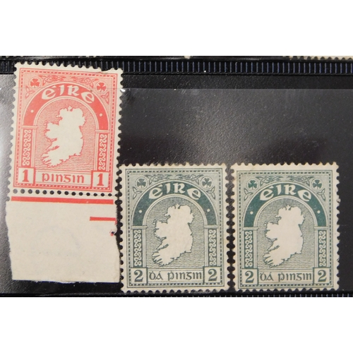 Ireland 1922-52 stock page with 50+ m/m and used stamps. Cat value £72.20