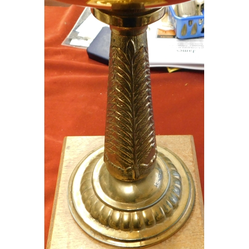 A brass trophy presented to Willie Morgan former Burnley and Manchester ...