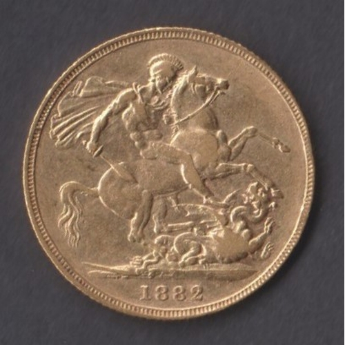 Great Britain Gold Sovereign 1882 'S' St George and the Dragon back ...