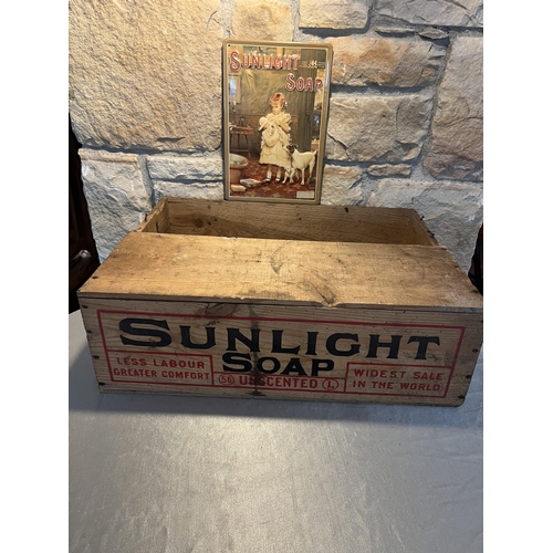 Original Timber Sunlight Soap Lever Bros Dublin Box and a Reproduction ...