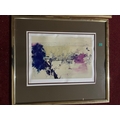 Daniel Kime Abstract Print and a Parisian Colour Print, Signed (Largest ...