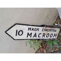 Original Aluminium "Macroom" Road Sign (no bracket) - 92cm Long