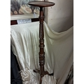 Victorian Mahogany Carved Column Torchere (161cm Tall)