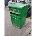 Green Metal Post Box with Keys (44cm Tall)