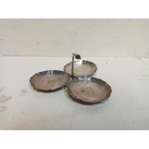 A Continental Silver Three Dish Pin Dish