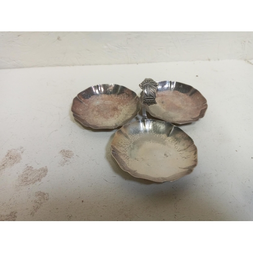 A Continental Silver Three Dish Pin Dish