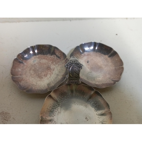 A Continental Silver Three Dish Pin Dish