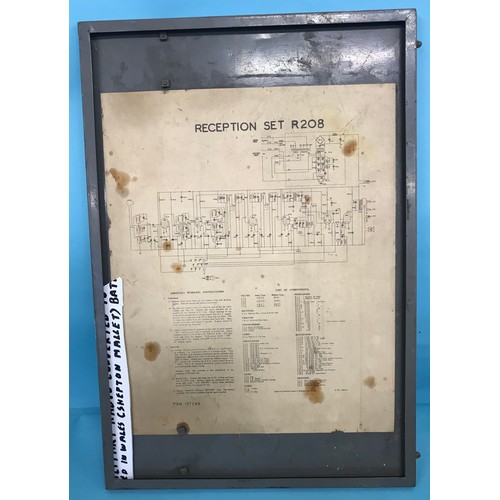 A military radio, set R208 and a power supply unit number 42 (2)