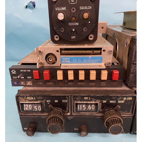 A King radio model KX. 170B 720 channel radio, a King radio 170BE KX ...