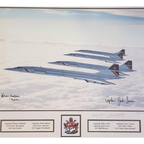 Concorde memorabilia: The Four Concordes, photograph signed by two of ...