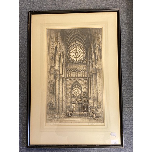 Edward W Sharland (British 1884 - 1967), Cathedral, etching, titled and ...