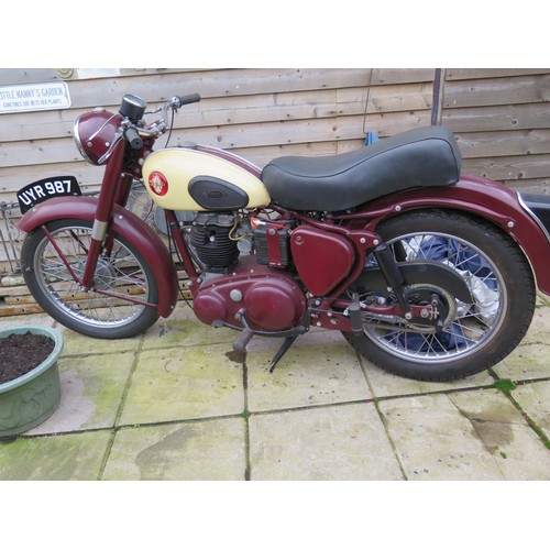 1956 BSA C12 Registration number UYR 987 Frame number EC 12475 Engine ...