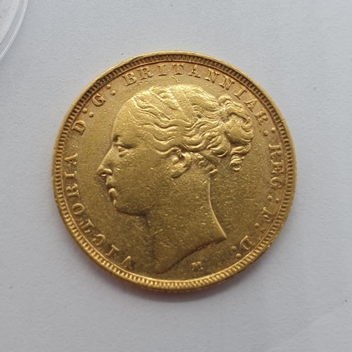 A Queen Victoria sovereign, Melbourne Mint, 1884