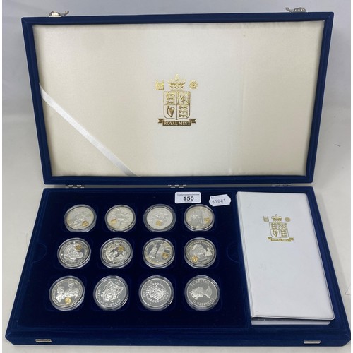 A Royal Mint commemorative coin set (21) with certificates, cased