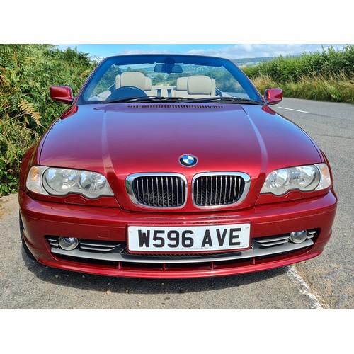 2000 BMW 330Ci Convertible Registration number W596 AVE Chassis number ...