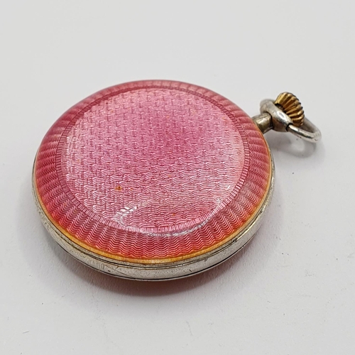 An early 20th century Rolex fob watch, with pink enamel decoration, 30 ...