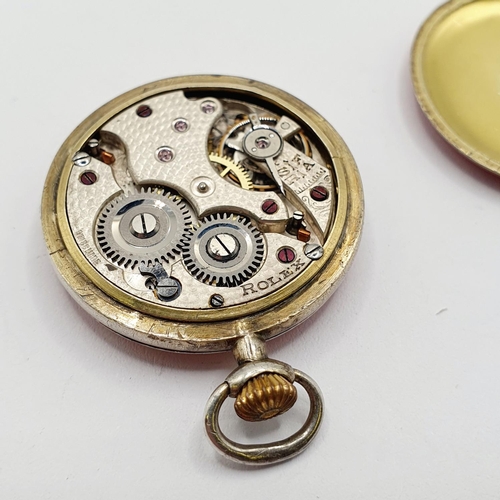 An early 20th century Rolex fob watch, with pink enamel decoration, 30 ...